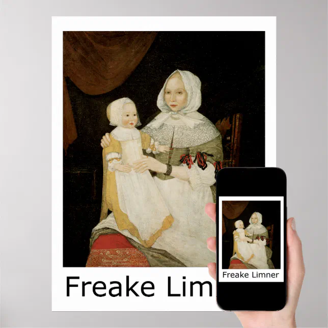 Freake Limner Mrs Elizabeth Freake and Baby Mary Poster | Zazzle