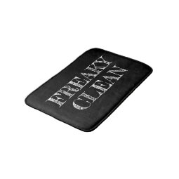 Freaky clean Halloween hipster funny humor quote Bath Mat | Zazzle