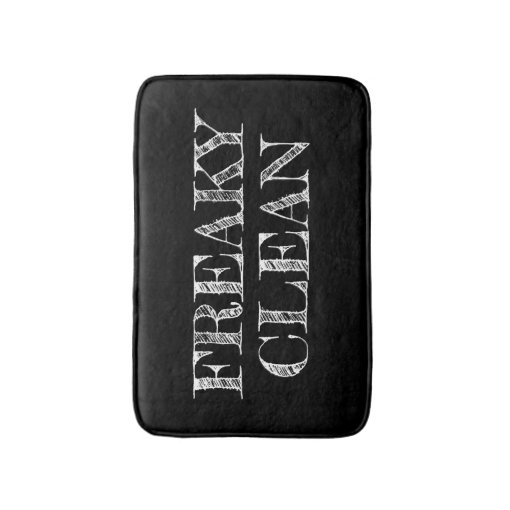 Freaky clean Halloween hipster funny humor quote Bath Mat | Zazzle