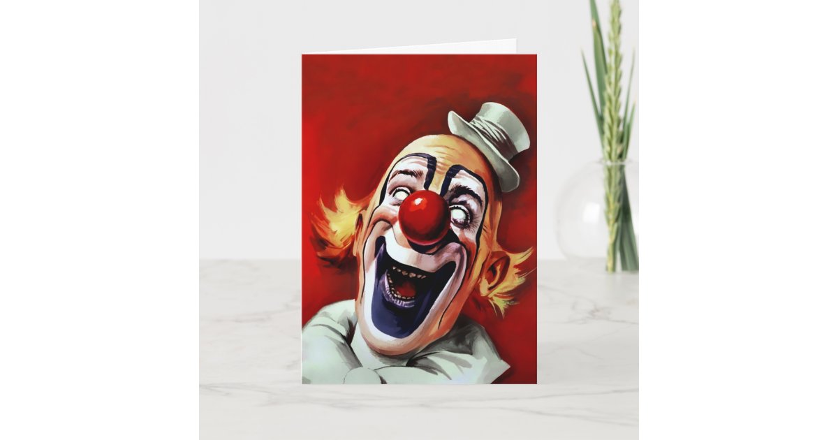 Freaky Clown Birthday Card | Zazzle