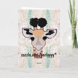 Freaky Giraffe Happy Birthday! Card | Zazzle