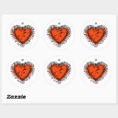 Freaky heart v3 classic round sticker | Zazzle