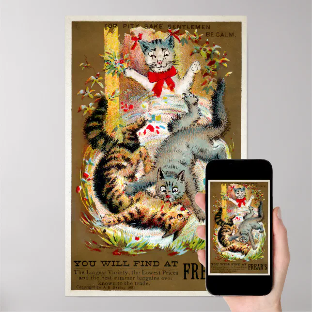 Frears Cat Trade Card #4 (of 6) Poster | Zazzle