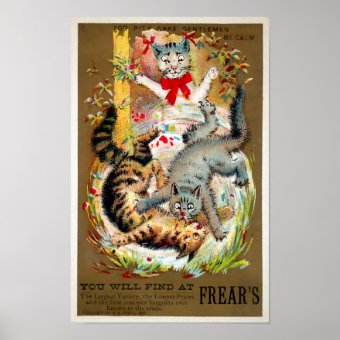 Frears Cat Trade Card #4 (of 6) Poster | Zazzle