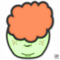 Freckled ginger kid (funny cartoon like sketch) v1 sticker | Zazzle