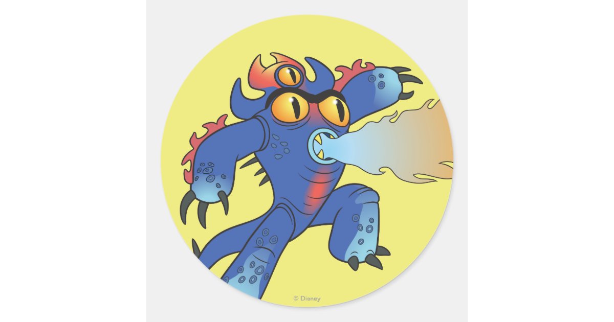 Fred Flamethrowers Classic Round Sticker | Zazzle
