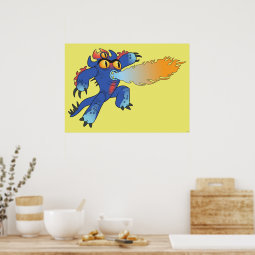 Fred Flamethrowers Poster | Zazzle