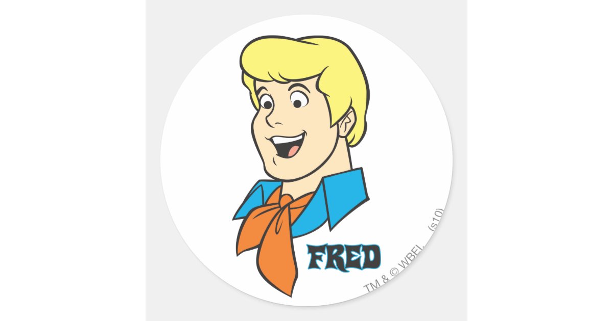 Fred Name Graphic Classic Round Sticker | Zazzle