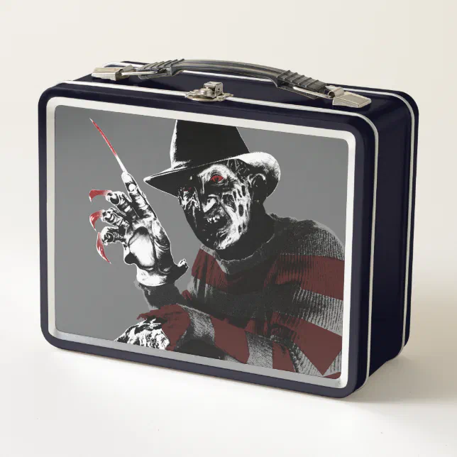 Freddy vs. Jason | Freddy Seeing Red Metal Lunch Box | Zazzle