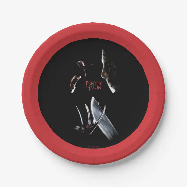Freddy vs. Jason | Theatrical Poster Paper Plates | Zazzle