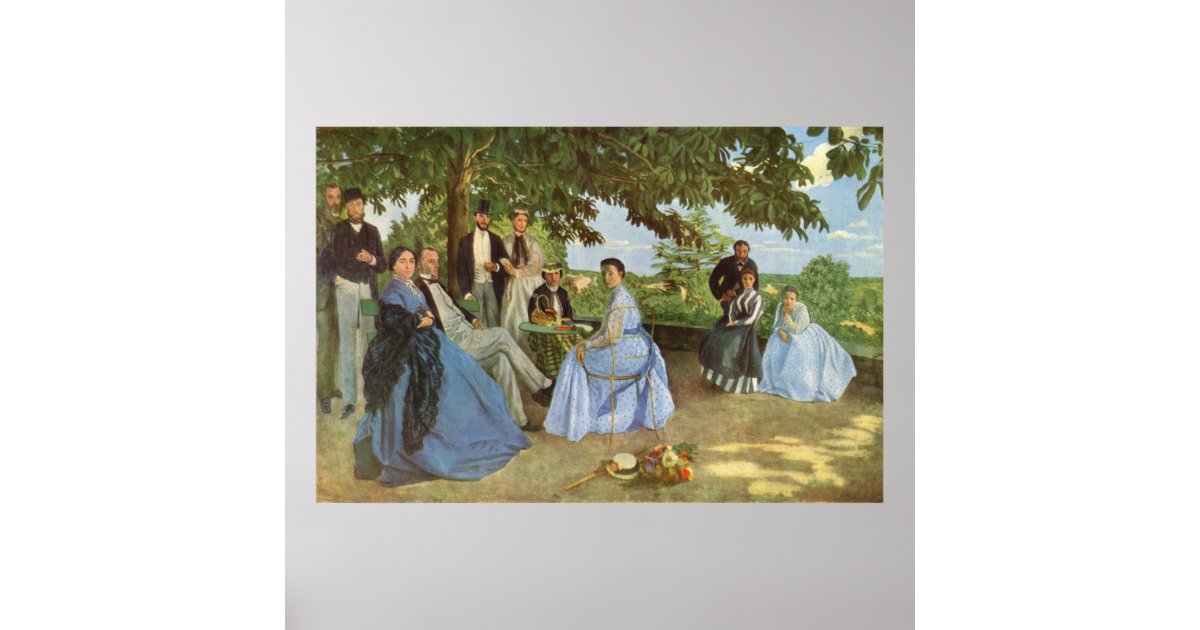 Frédéric Bazille's Family Reunion Poster | Zazzle