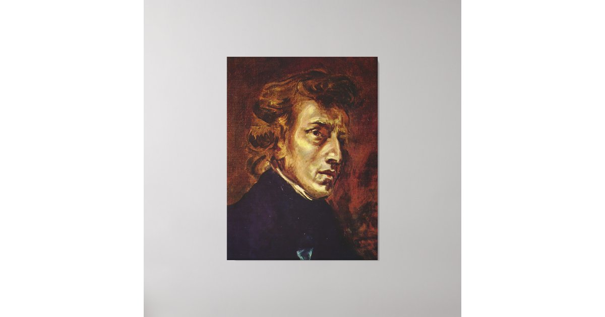 Frederic Chopin Portrait by Eugene Delacroix Canvas Print | Zazzle