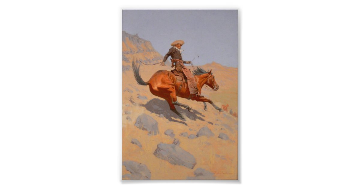 Frederic Remington - The Cowboy Photo Print | Zazzle