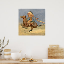 Frederic Remington Western Art “Pony War Dance” Poster | Zazzle