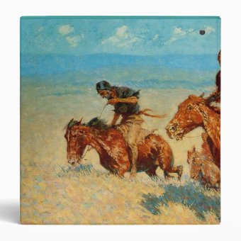 Frederic Remington's The Buffalo Runners (1909) Binder | Zazzle