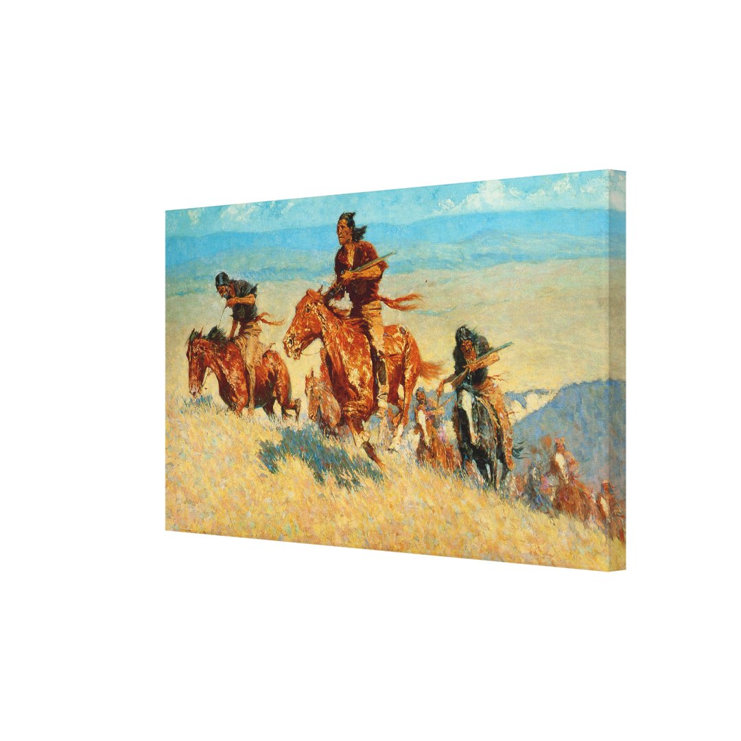 Frederic Remington's The Buffalo Runners (1909) Canvas Print | Zazzle