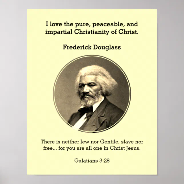 FREDERICK DOUGLASS Quote Custom Scripture Poster | Zazzle