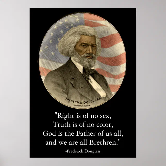Frederick Douglass Quote Right Truth Black History Poster | Zazzle