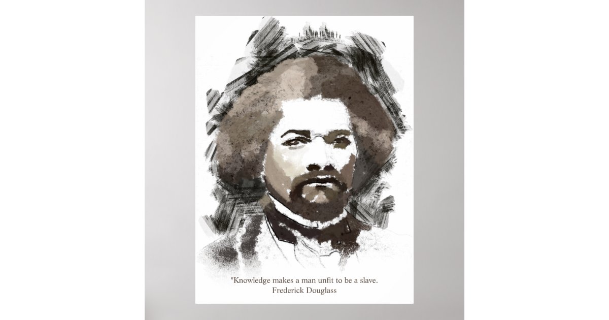 Frederick Douglass Watercolor Painting Portrait Poster | Zazzle