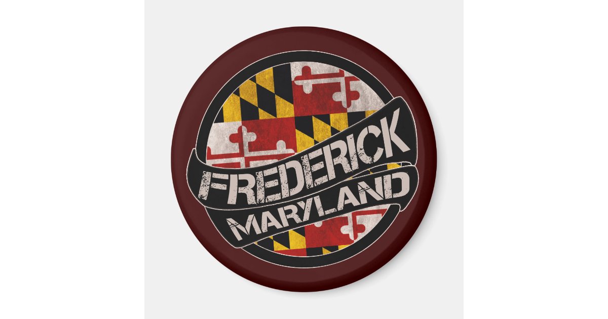Frederick Maryland flag grunge magnet | Zazzle