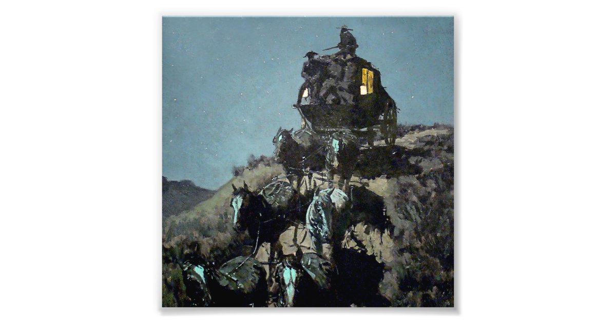 Frederick Remington “The Old Stagecoach” Photo Print | Zazzle