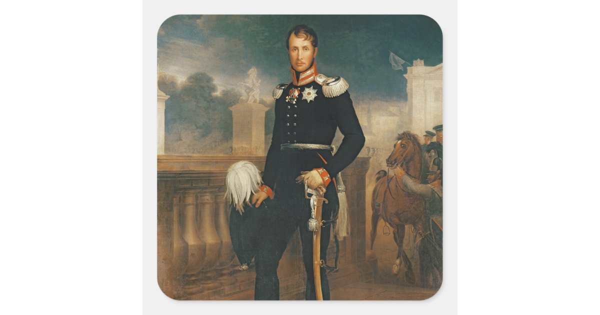 Frederick William III, King of Prussia Square Sticker | Zazzle