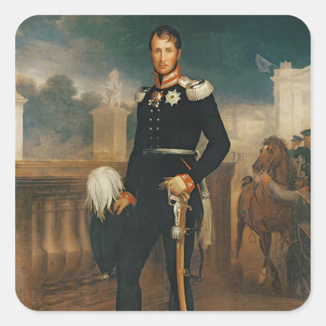 Frederick William III, King of Prussia Square Sticker | Zazzle