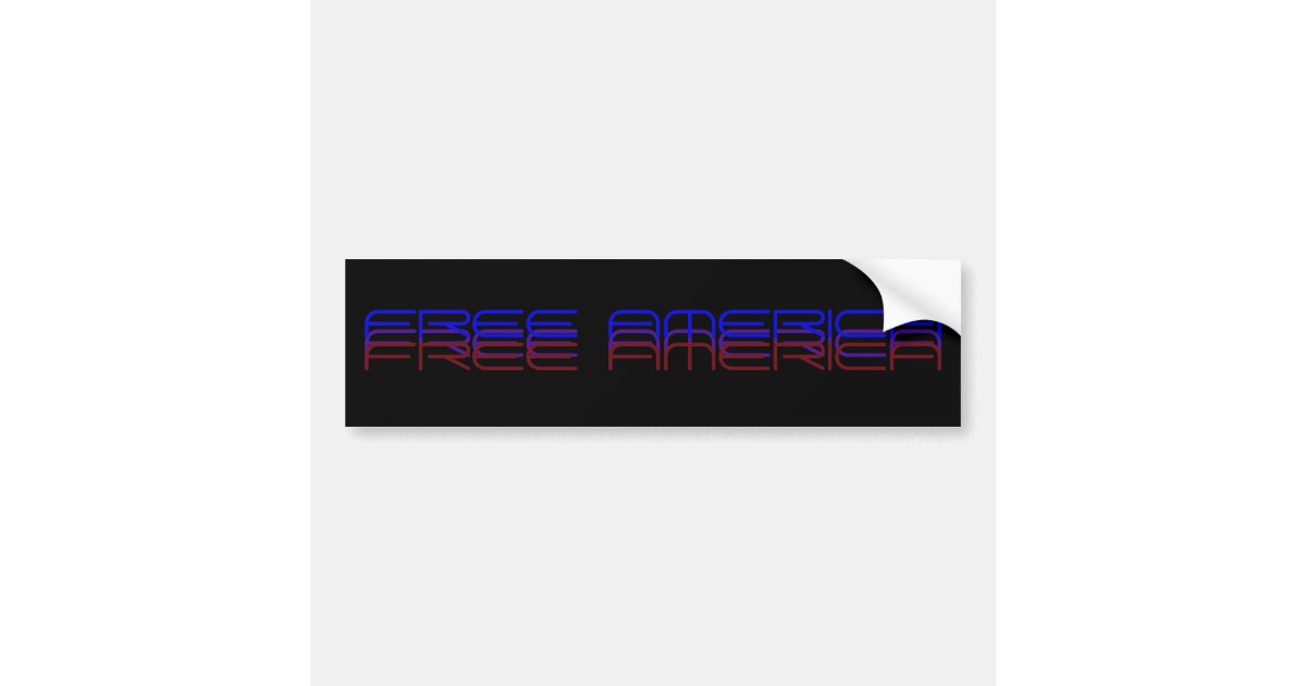 FREE AMERICA BUMPER STICKER | Zazzle