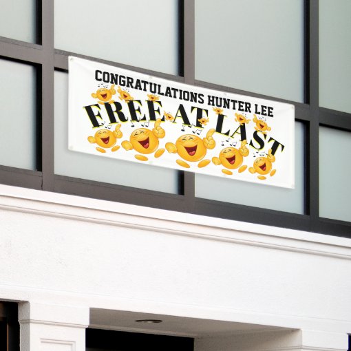 FREE AT LAST Banner | Zazzle