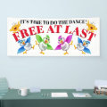 FREE AT LAST Banner | Zazzle