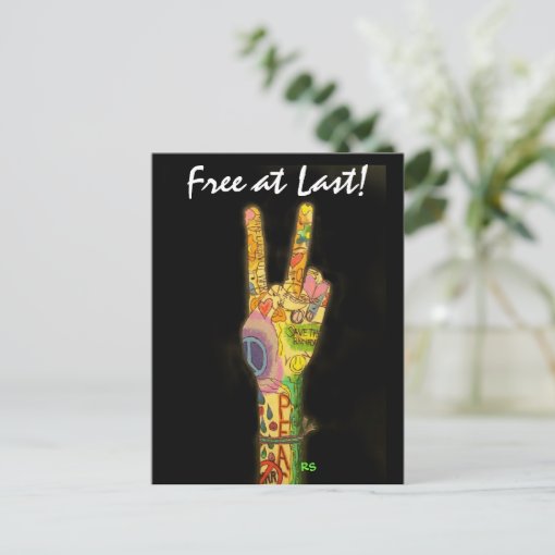 Free at Last ! SRF Invitation Postcard | Zazzle