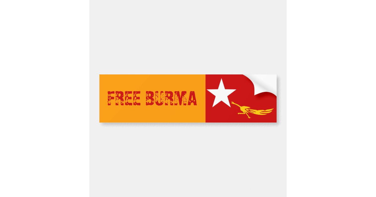 FREE BURMA BUMPER STICKER | Zazzle