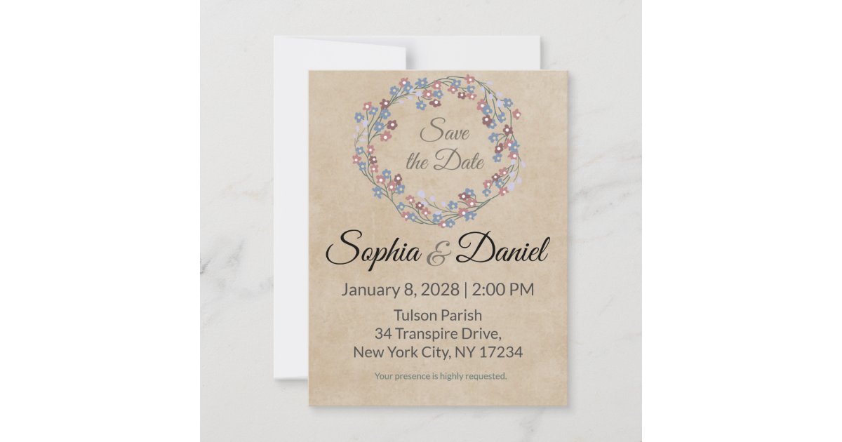 Free Classic Rustic Wedding Invitation | Zazzle