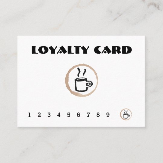 Free Coffee Coffee Shop Loyalty Card | Zazzle.com