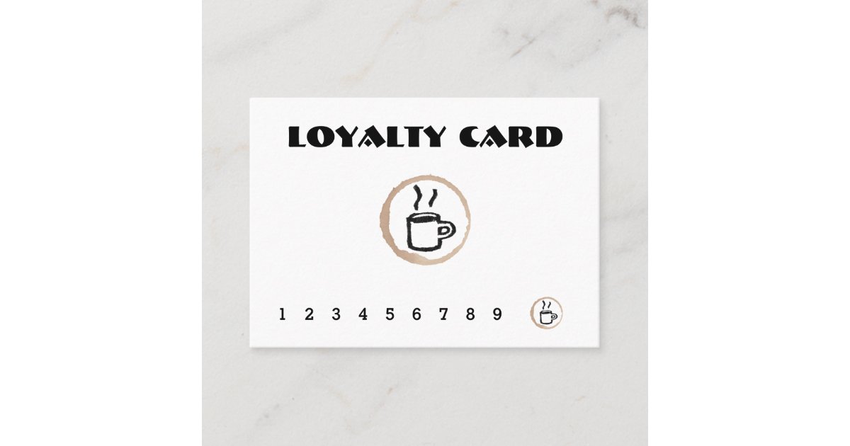 Free Coffee Coffee Shop Loyalty Card | Zazzle