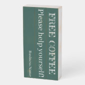 Free Coffee Please Help Yourself Chalkboard Look W Wooden Box Sign | Zazzle