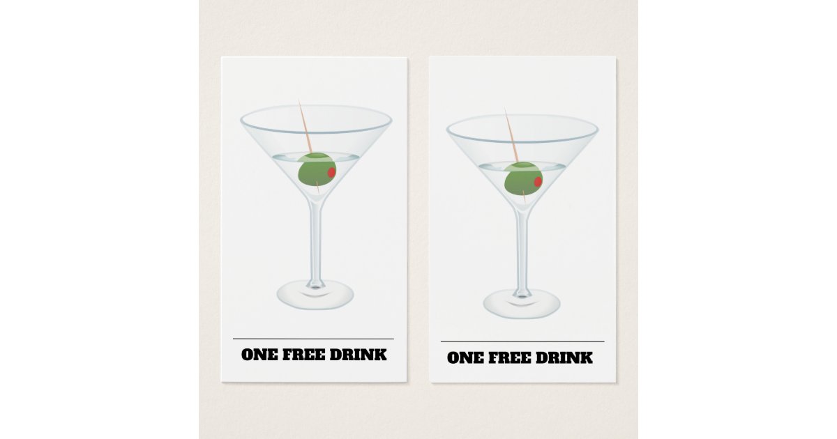 Free Drink Voucher Ticket Bar Token Card | Zazzle