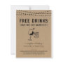 Free Drinks Funny Reception Only Invitation | Zazzle