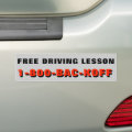 Free Driving Lesson "Back Off" Bumper Sticker | Zazzle
