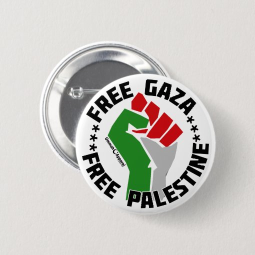 free gaza free palestine button | Zazzle