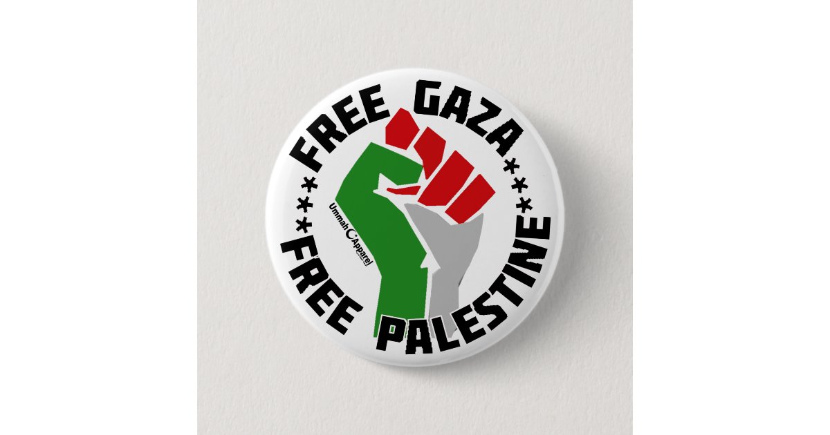 free gaza free palestine button | Zazzle