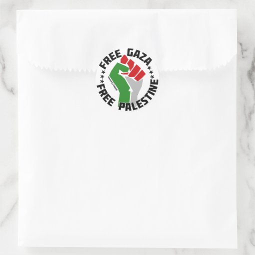 free gaza free palestine classic round sticker | Zazzle
