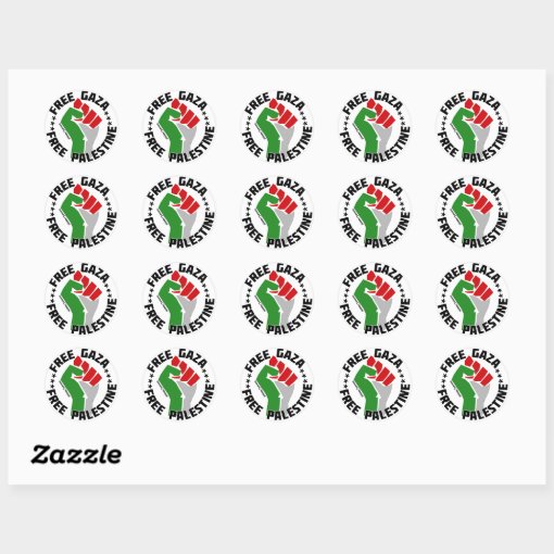 free gaza free palestine classic round sticker | Zazzle