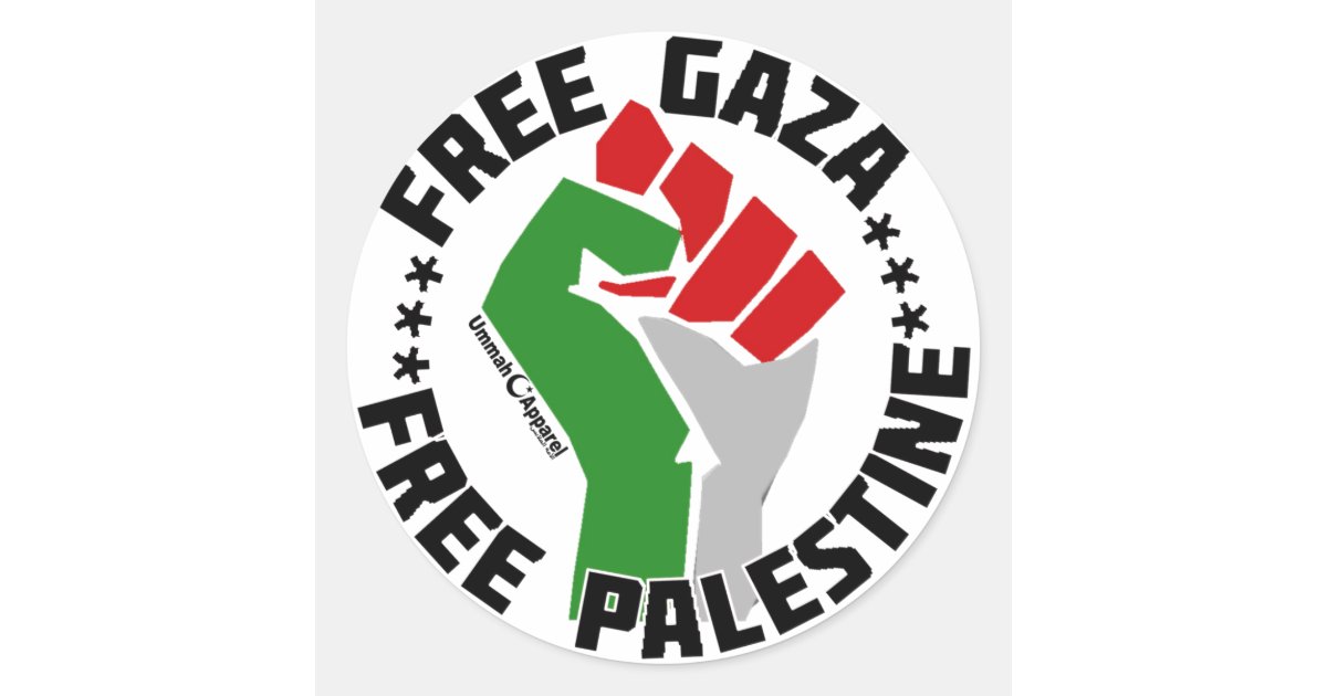 free gaza free palestine classic round sticker | Zazzle