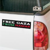 FREE GAZA FROM HAMAS BUMPER STICKER | Zazzle
