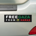 "Free Gaza From Hamas" Bumper Sticker (Black) | Zazzle