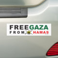"Free Gaza From Hamas" Bumper Sticker (White) | Zazzle