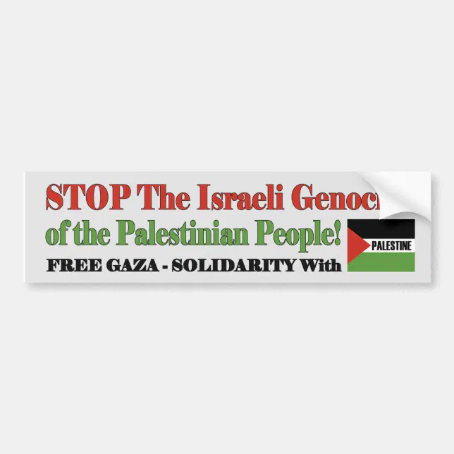 Free Gaza & Palestine Bumper Sticker | Zazzle
