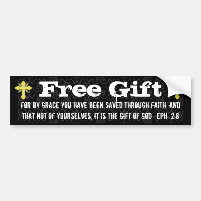 Free Gift Christian Bumper Sticker | Zazzle