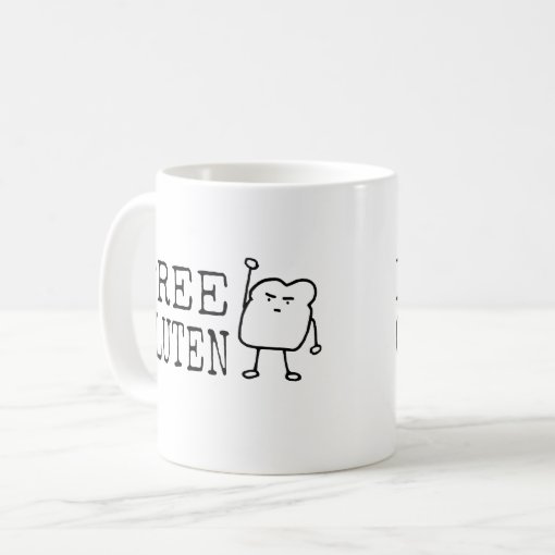 FREE GLUTEN Diet Humor Celiac Parody Funny Quote Coffee Mug | Zazzle